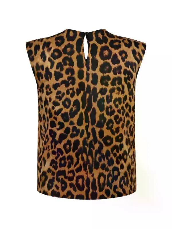 Alberta Ferretti Leopard-print Sleeveless Top
