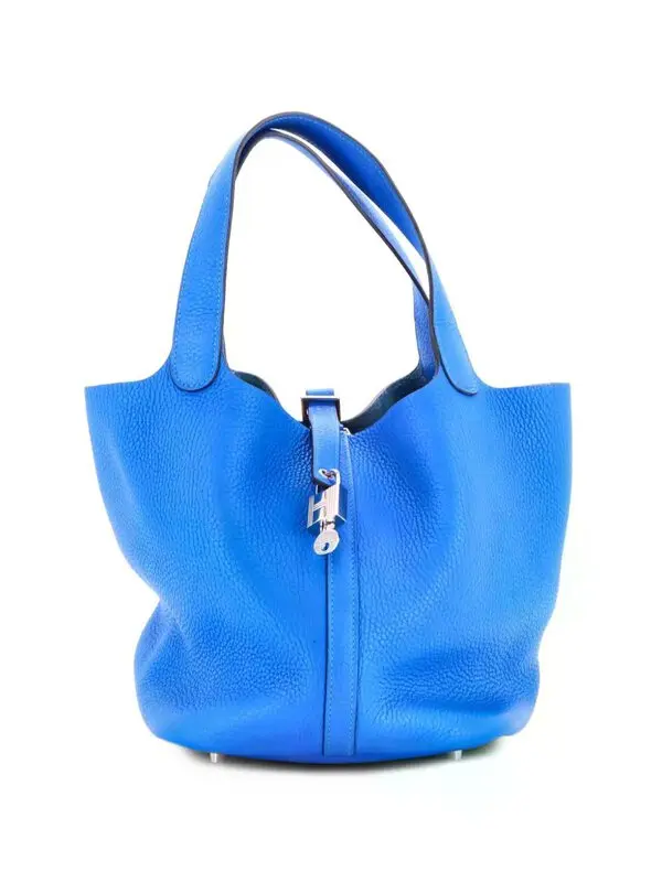 Hermès Picotin Lock Bag Clemence Mm - Blue