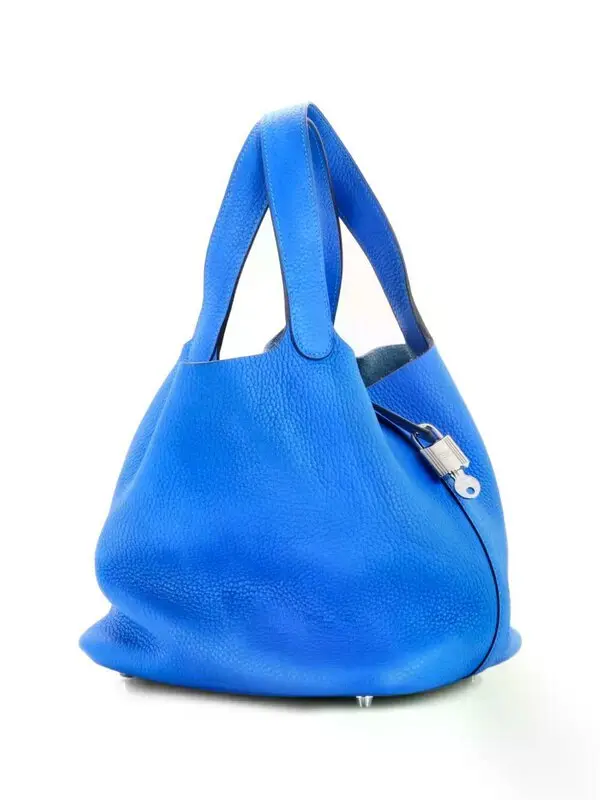 Hermès Picotin Lock Bag Clemence Mm - Blue