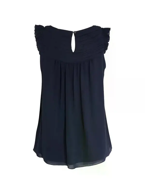 Burberry Pleated Sleeveless Blouse