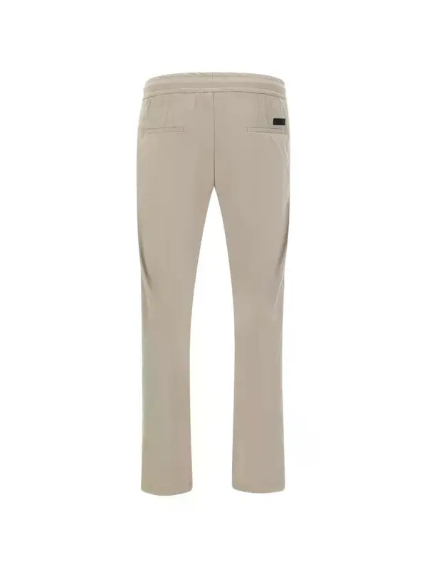 PEOPLE OF SHIBUYA Beige Elasticated Drawstring Waist Trousers