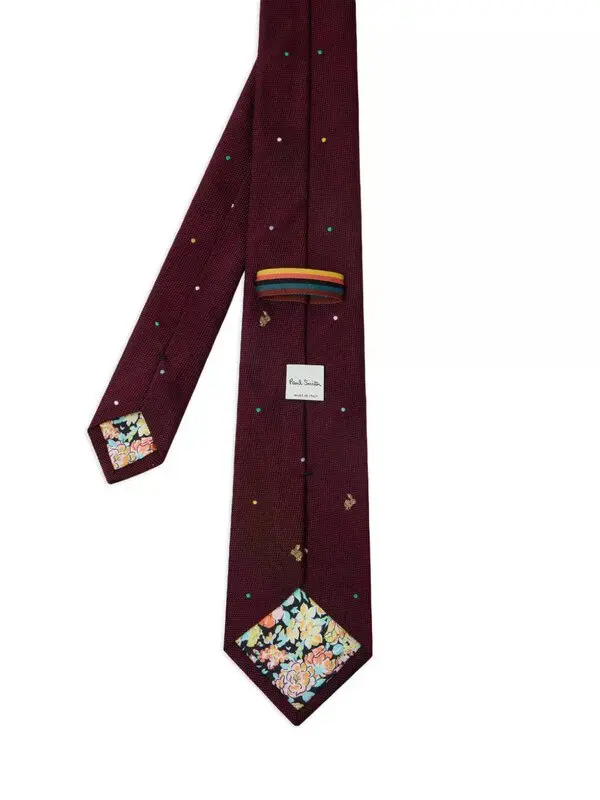 Paul Smith Silk Polka Dot Rabbit Neck Tie