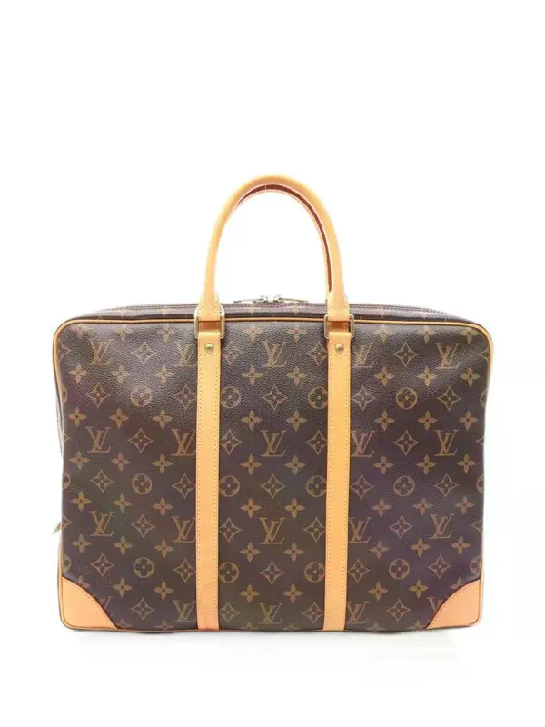LOUIS VUITTON 2007 Large Monogram Portedocument Voyage Briefcase - Brown