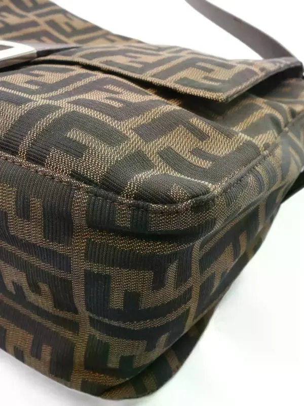 Fendi 2010s Zucca Mamma Baguette Shoulder Bag