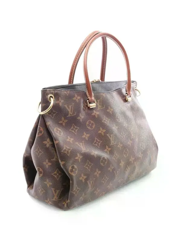 LOUIS VUITTON 2015 Pallas Monogram Tote Bag - Brown