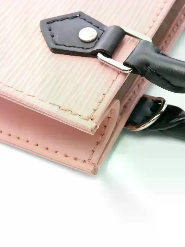 LOUIS VUITTON Petite Sac Plat Leather Tote Bag