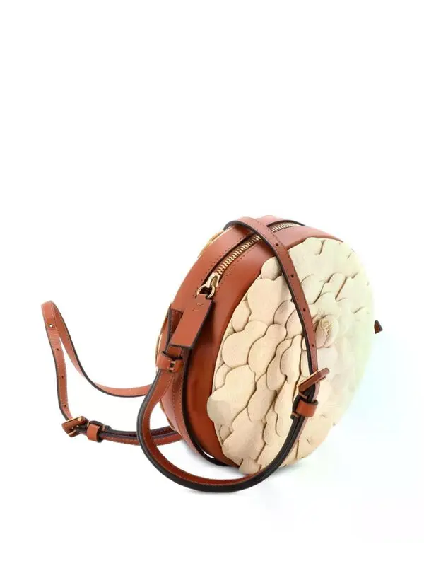 Valentino Garavani Atelier 03 Rose Edition Round Canvas Crossbody Bag - Neutrals