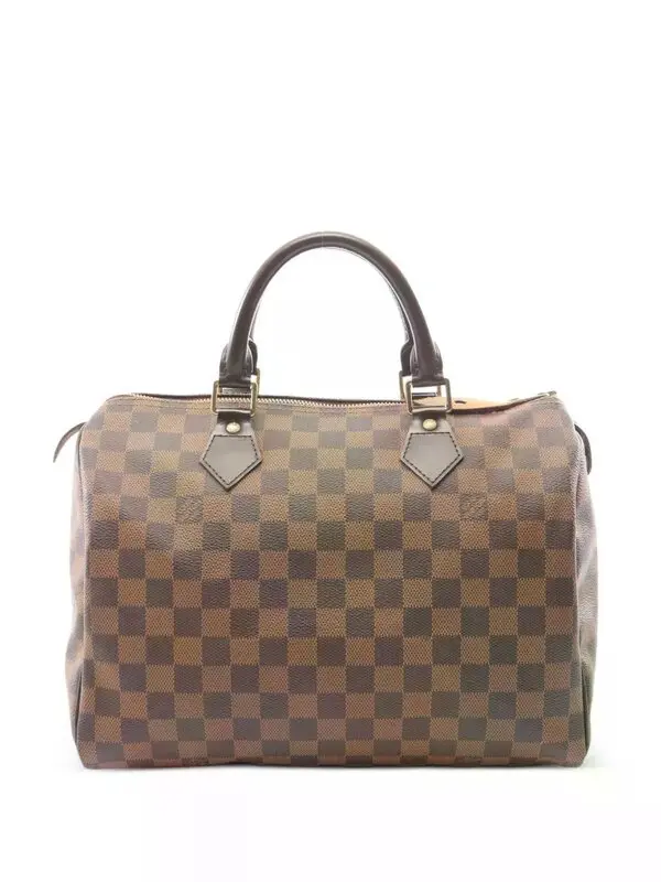 LOUIS VUITTON 2008 Speedy Damier Ébène Duffle Bag - Brown
