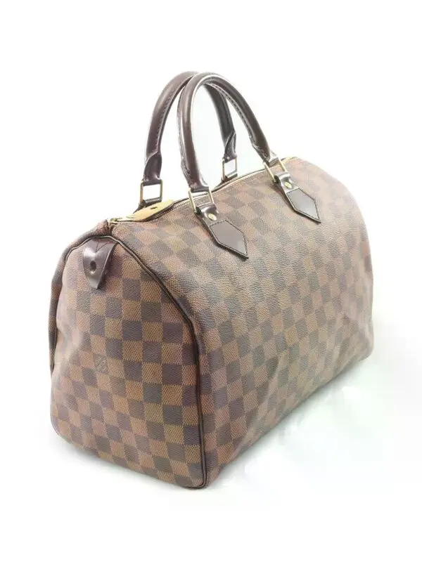 LOUIS VUITTON 2008 Speedy Damier Ébène Duffle Bag - Brown