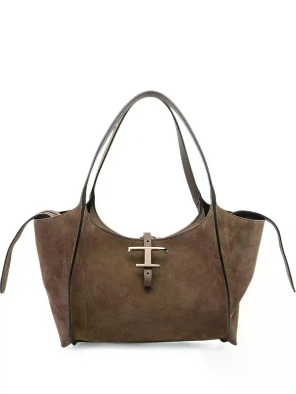 TOD'S T Timeless Suede Tote Bag