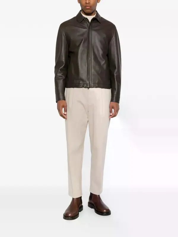 Eleventy Pleated Trousers With Elasticated Waistband