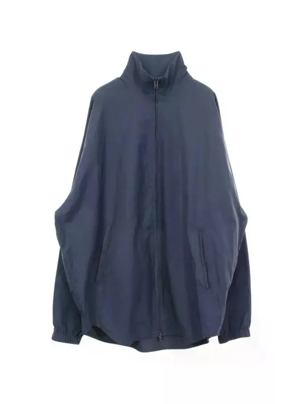 Balenciaga 2010s Logo-embroidered Lightweight Jacket - Blue