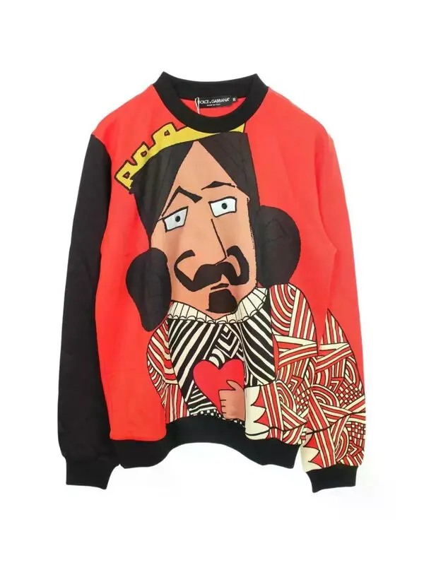Dolce & Gabbana 2020s King Of Love Sweatshirt - Red