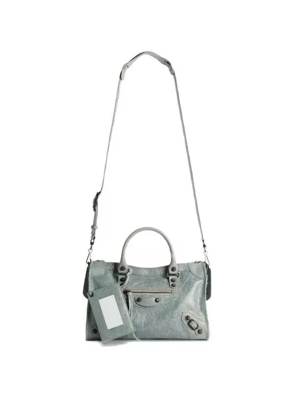 Balenciaga Small Le City Leather Tote Bag - Blue