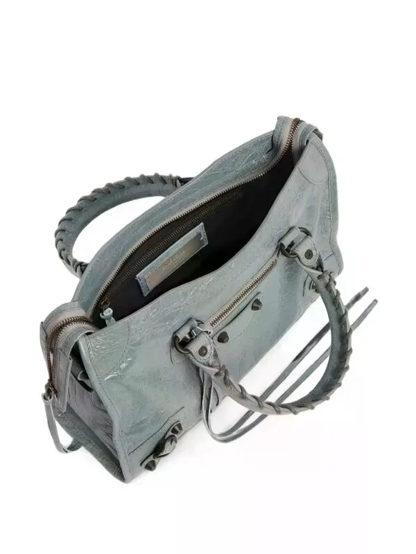 Balenciaga Small Le City Leather Tote Bag - Blue