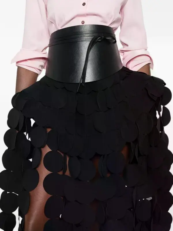 A.W.A.K.E. Mode Circle-appliqué Mid Skirt
