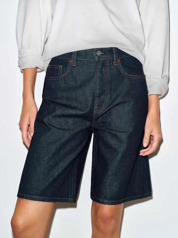 REFORMATION Hayden Mid Rise 8" Jean Shorts