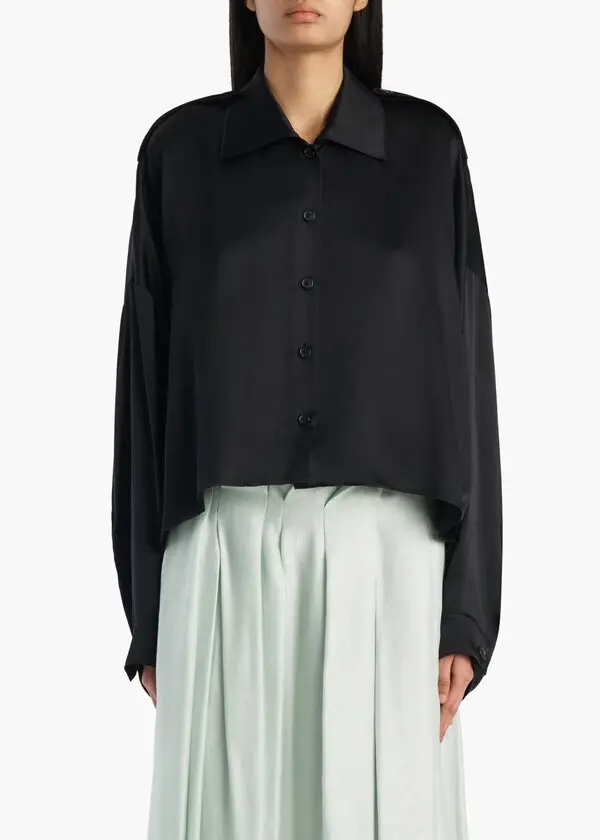 Khaite Bodine Silk Charmeuse Blouse
