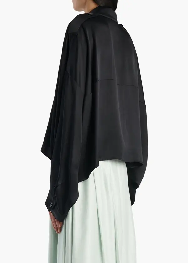 Khaite Bodine Silk Charmeuse Blouse