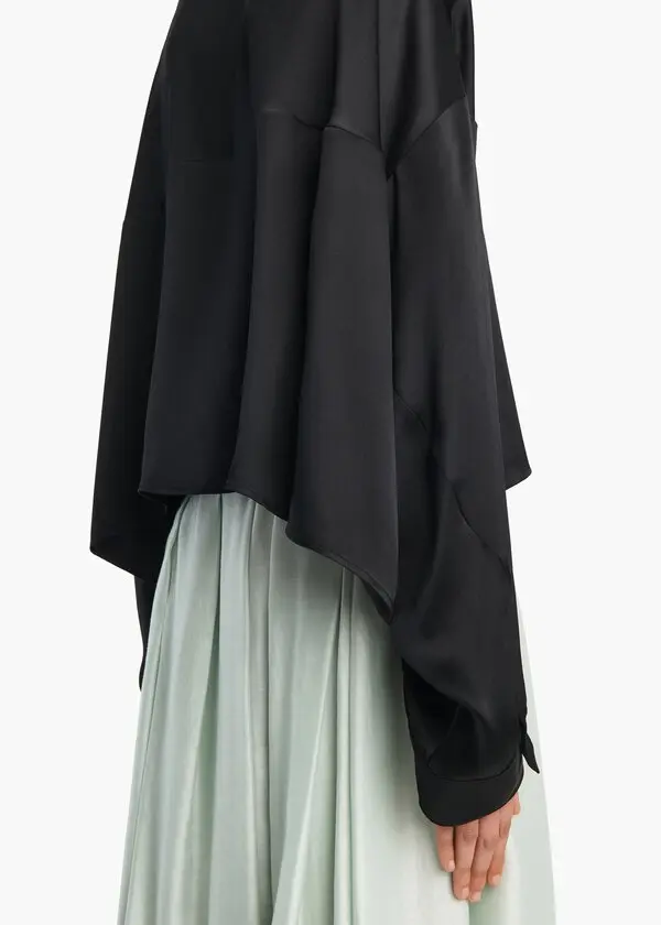 Khaite Bodine Silk Charmeuse Blouse