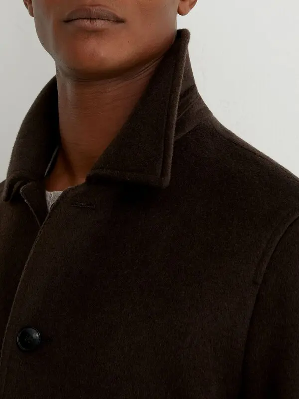 REISS Wool-blend Flap-pocket Bomber Jacket - Chocolate Brown