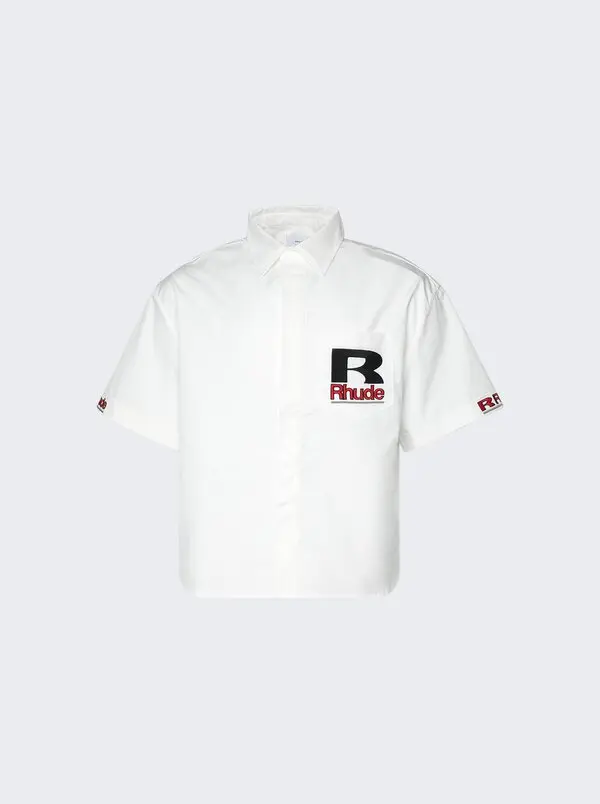 Rhude Petrol Oversized Mechanic Shirt And Black