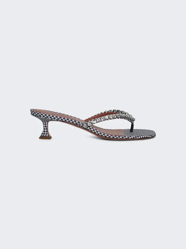 Amina Muaddi Gigi Crystal Thong Sandal - Blue