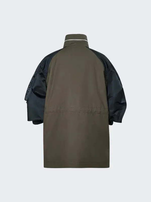 Sacai Cotton Weather Jacket With Nylon Paneling