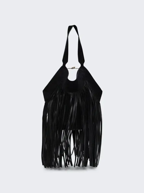 Khaite Lotus Small Fringe Tote Bag - Black