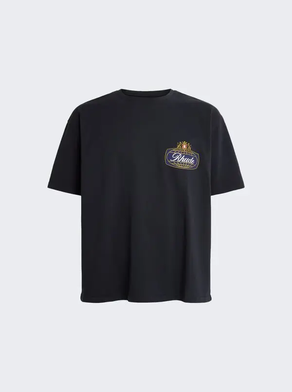 Rhude Safari Crest Tee Vintage And Blue - Black