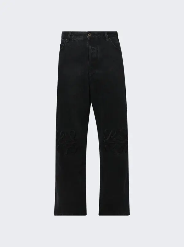 Loewe Anagram Baggy Jeans - Black