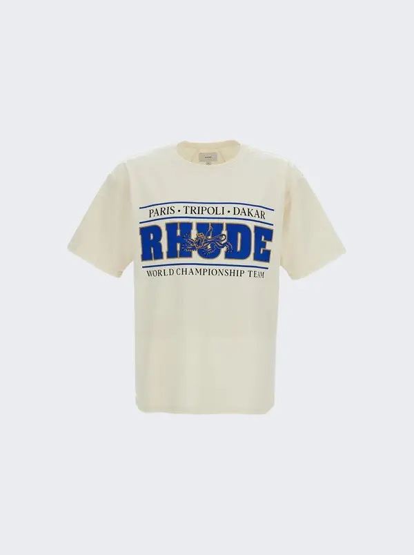 Rhude Chrono Tee Vintage And Blue - White