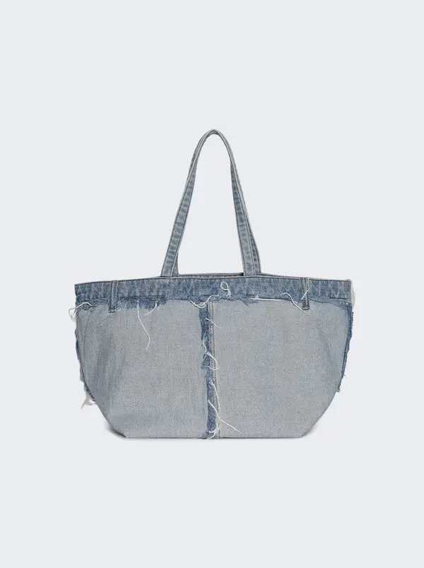 Alexander Wang Punch Denim Frayed Tote Bag