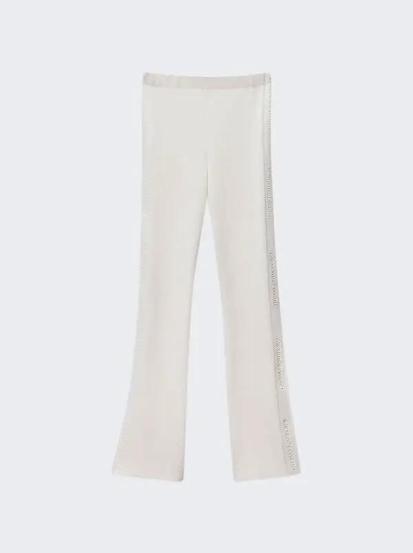 Alexander Wang Debossed Logo Track Stripe Relaxed Fit Bootleg Pants