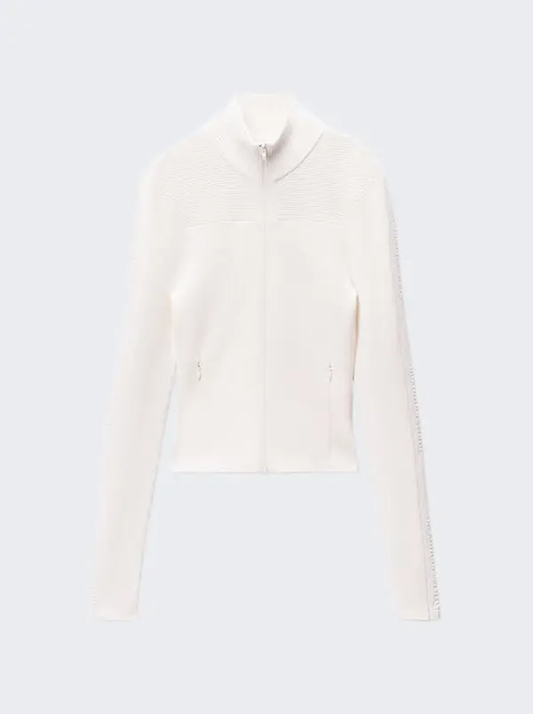 Alexander Wang Debossed Logo Fitted Jacket Optic - White