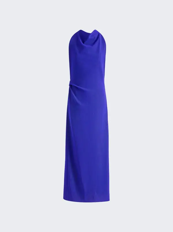 Proenza Schouler Matte Double Crepe Selena Maxi Dress - Blue