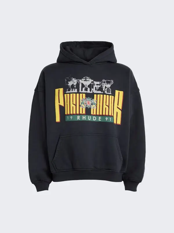 Rhude Trofeo Hoodie Vintage And Yellow - Black