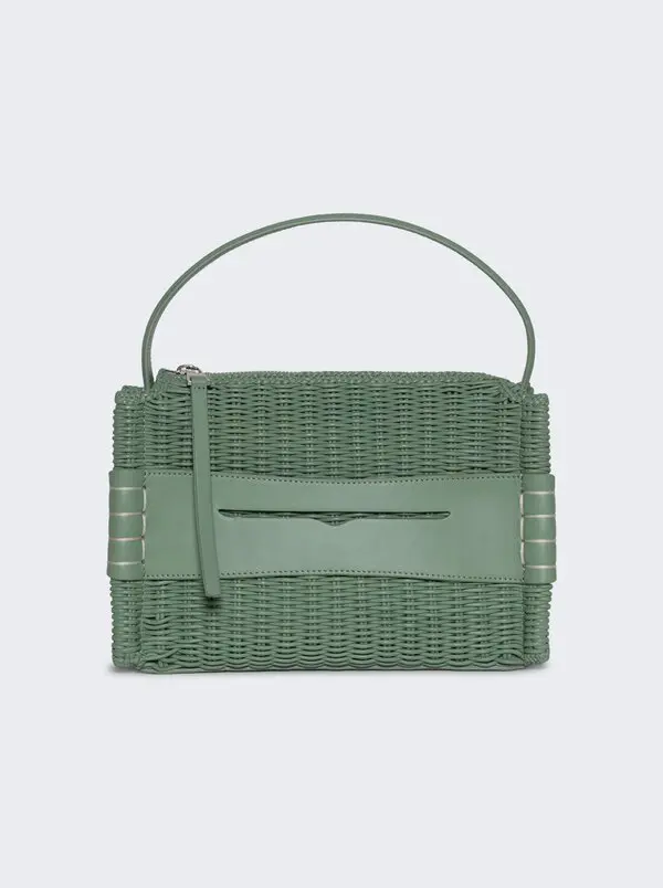 JW Anderson Woven Leather Loafer Bag - Green
