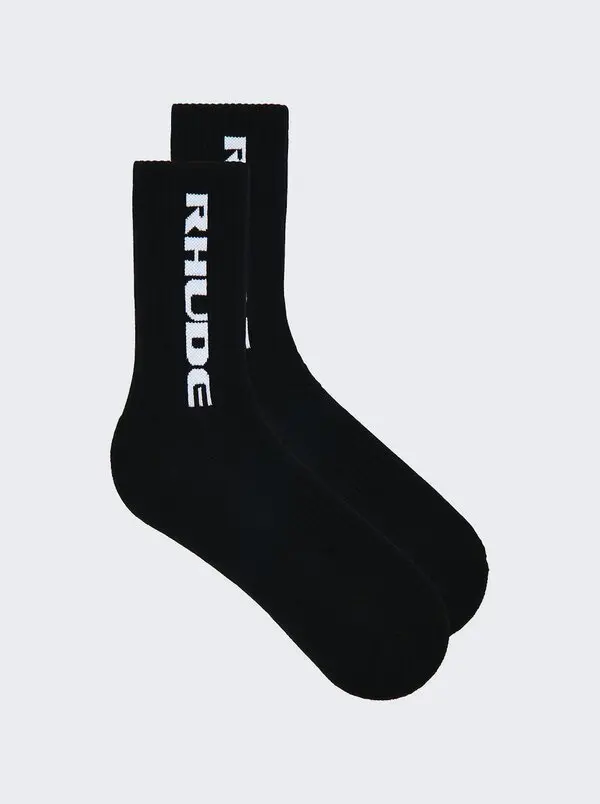 Rhude Tripoli Racing Logo Sock And White