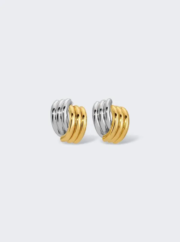HEAVEN MAYHEM Clove Hoop Earrings In Gold And Silver - Multi