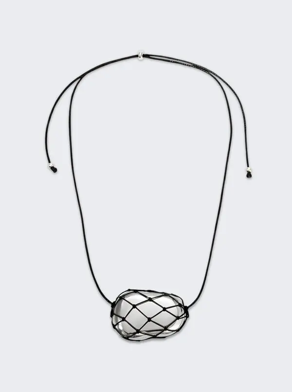 HEAVEN MAYHEM Julia Net Pendant Necklace - Silver