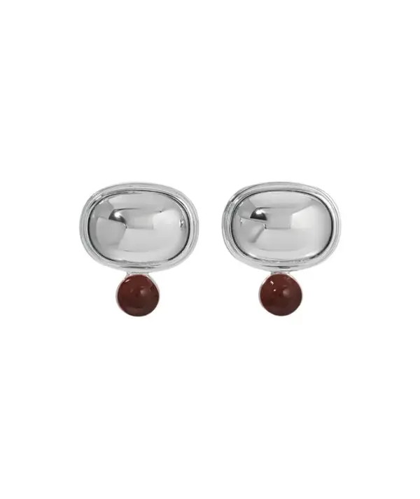 HEAVEN MAYHEM Calypso Earrings With Enamel Detail - Silver