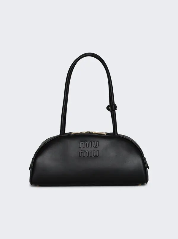 Miu Miu Calfskin Leather Beau Handbag - Black