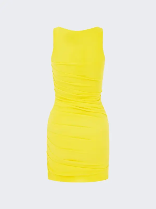 Alex Perry Ruched Singlet Mini Dress In Power Mesh