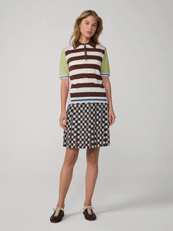 Diane Von Furstenberg Catrina Polo - Pink Brown Multi