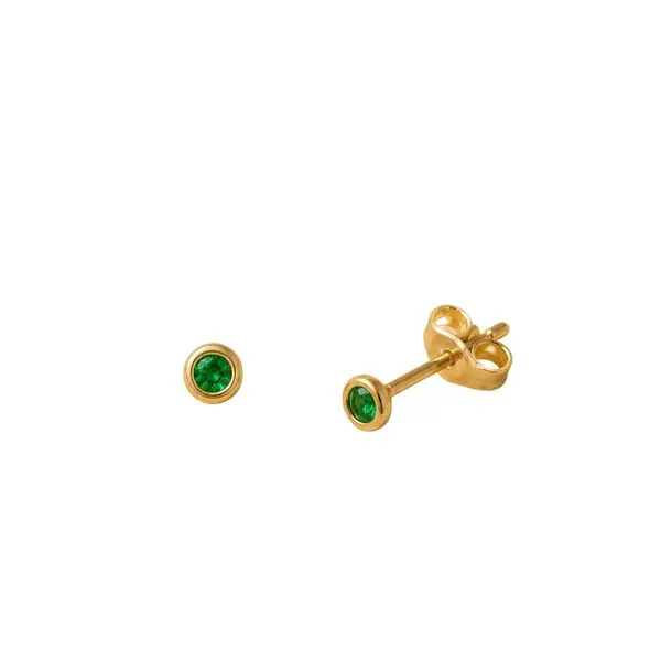 LILY FLO JEWELLERY Emerald Bezel Set Earrings