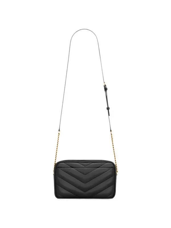 Saint Laurent Loulou Camera Bag In Matelassé Lambskin - Black