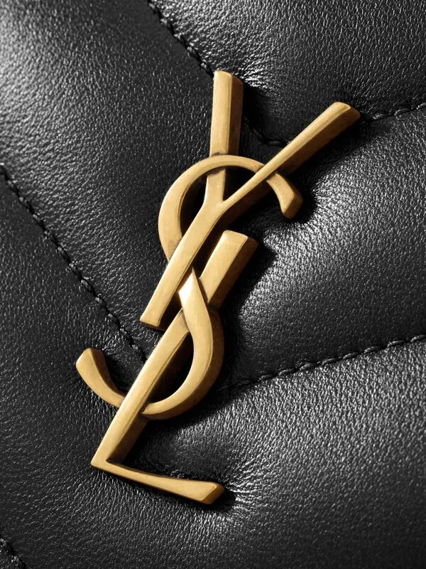 Saint Laurent Loulou Camera Bag In Matelassé Lambskin - Black
