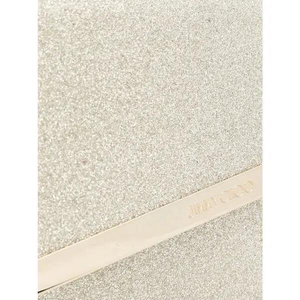 JIMMY CHOO Metallic Glitter Clutch Bag - Silver