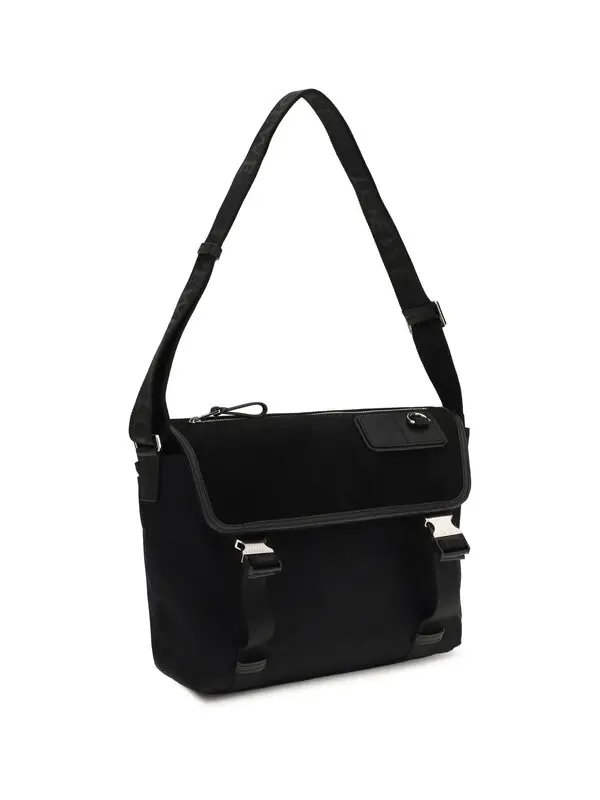 Loewe Medium Messenger Flex Bag In Canvas And Suede
